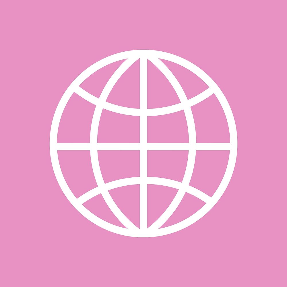 Globe grid clipart, simple cute | Free Vector - rawpixel