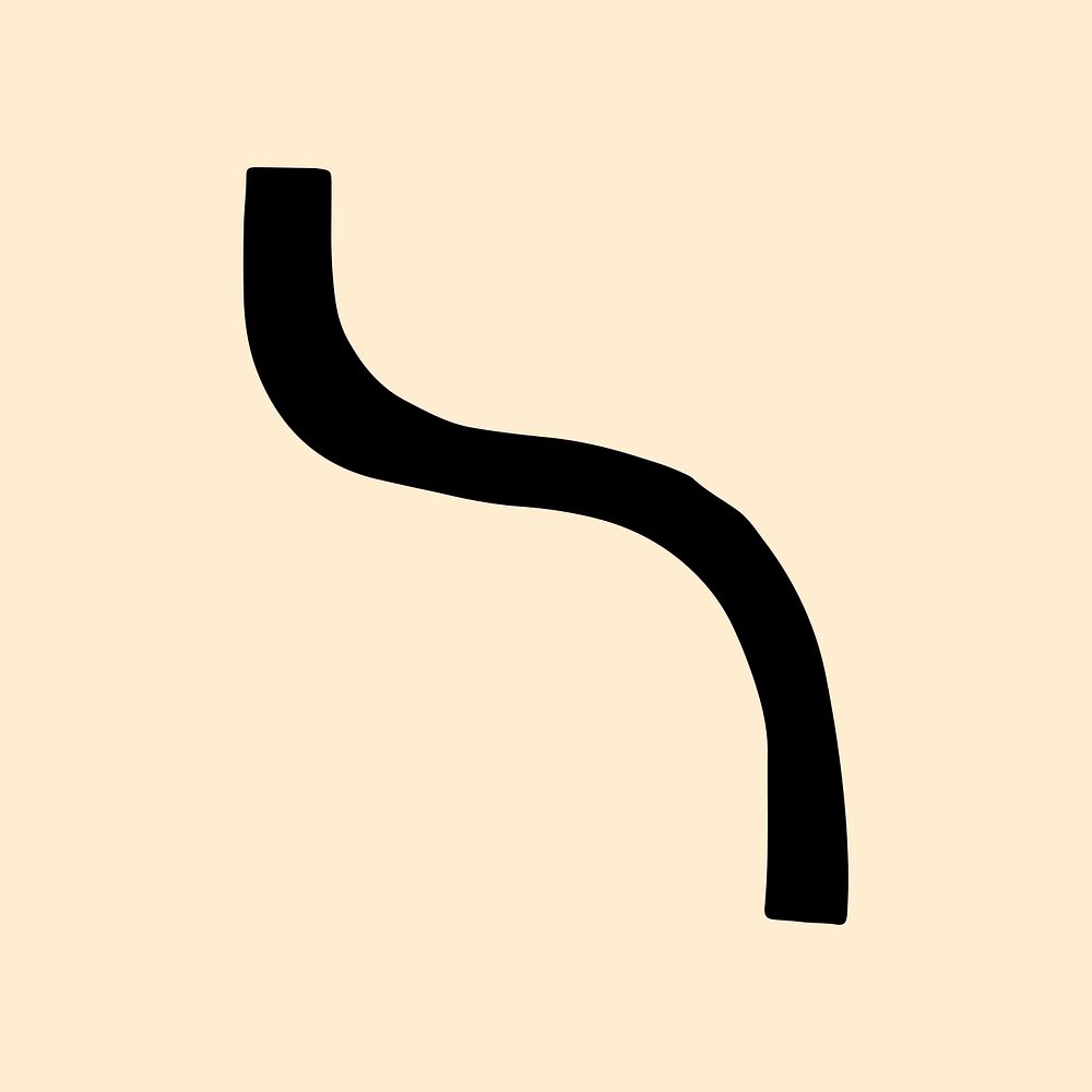 Black line sticker, abstract shape | Free Vector - rawpixel