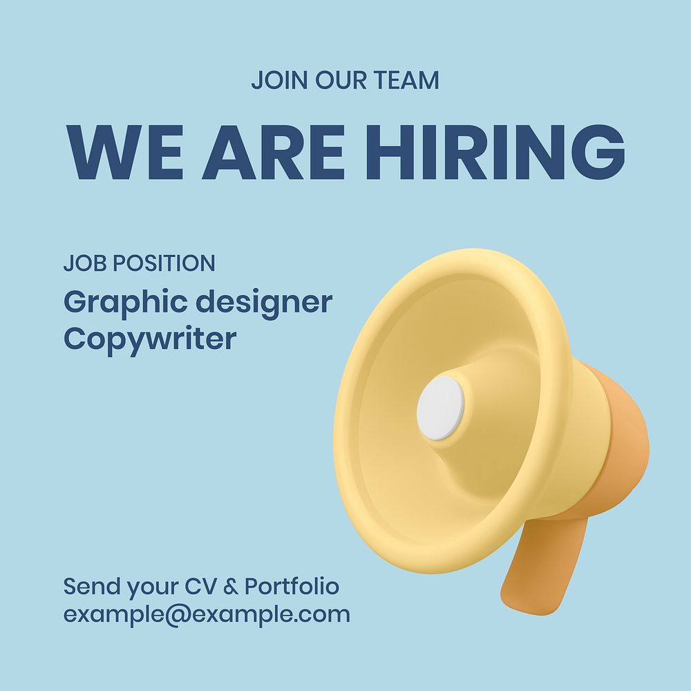 We are hiring ad template, | Free Vector Template - rawpixel