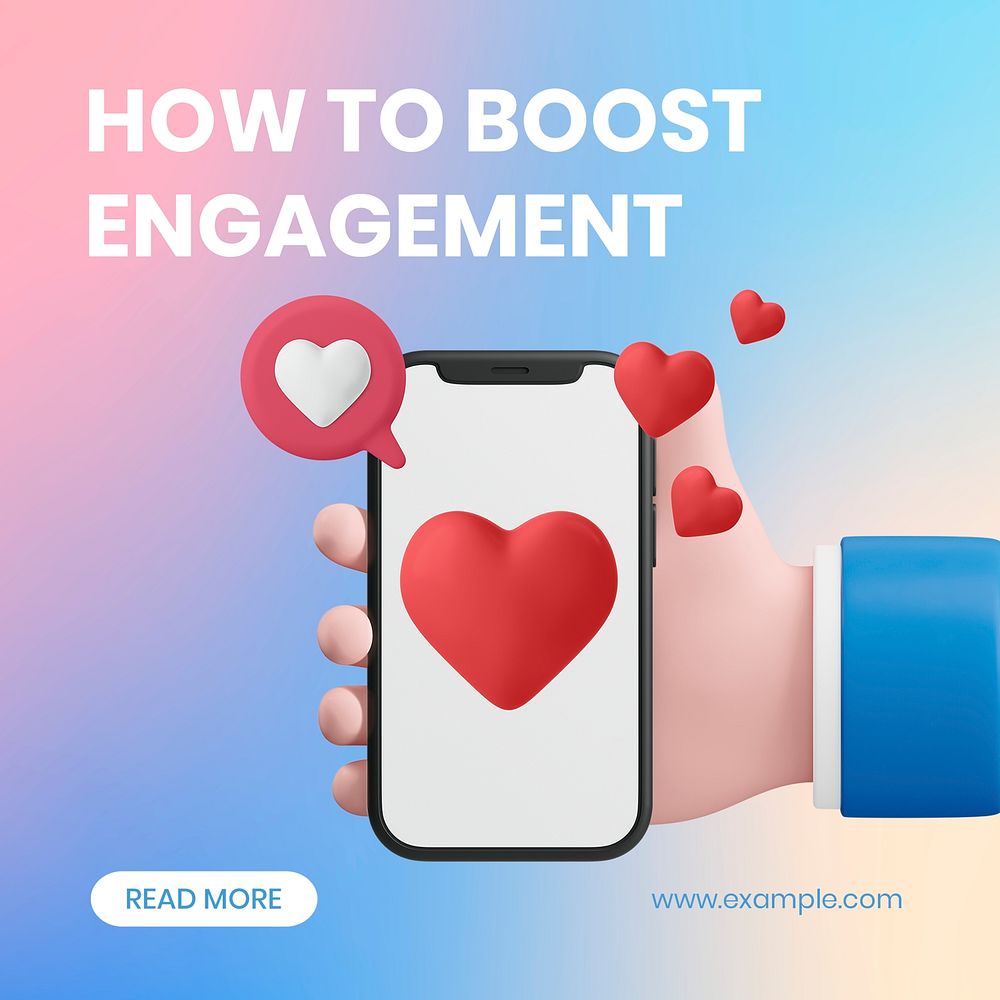 Boost engagement Instagram post template, | Premium PSD Template - rawpixel