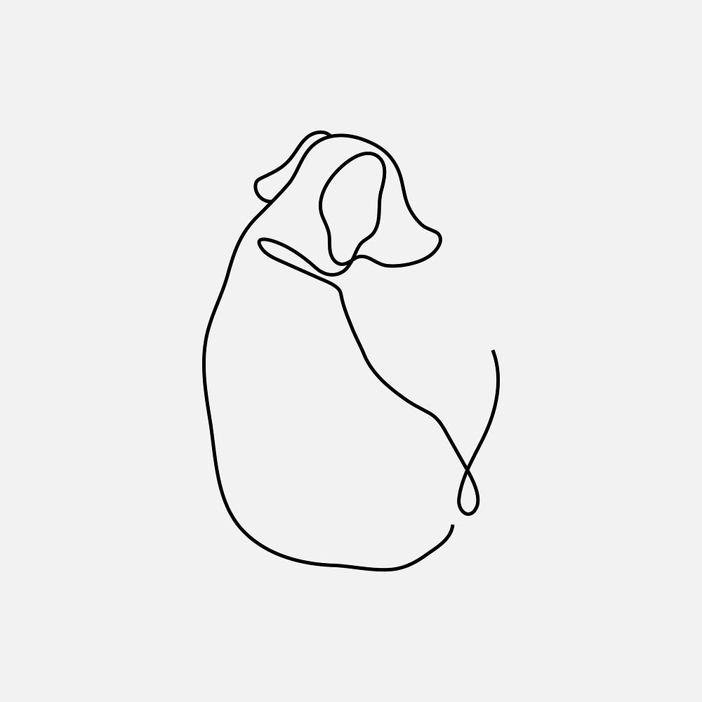 Minimal dog line art illustration | Premium Photo Illustration - rawpixel