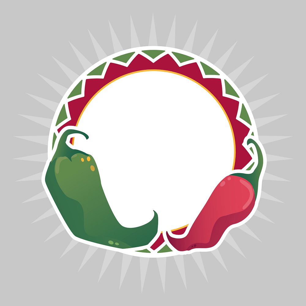 Chilli badge frame, food & | Free Photo - rawpixel