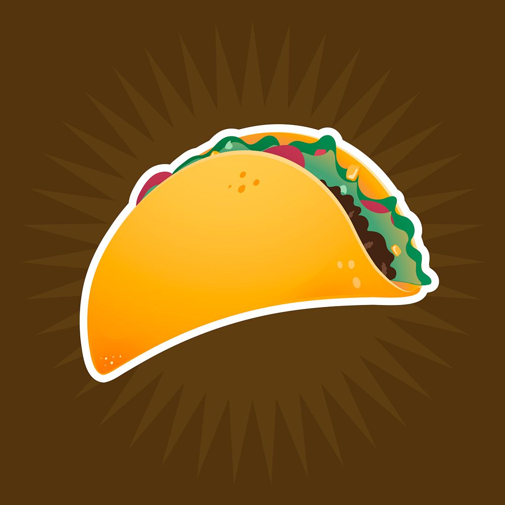 Taco doodle sticker, Mexican food | Premium Vector - rawpixel