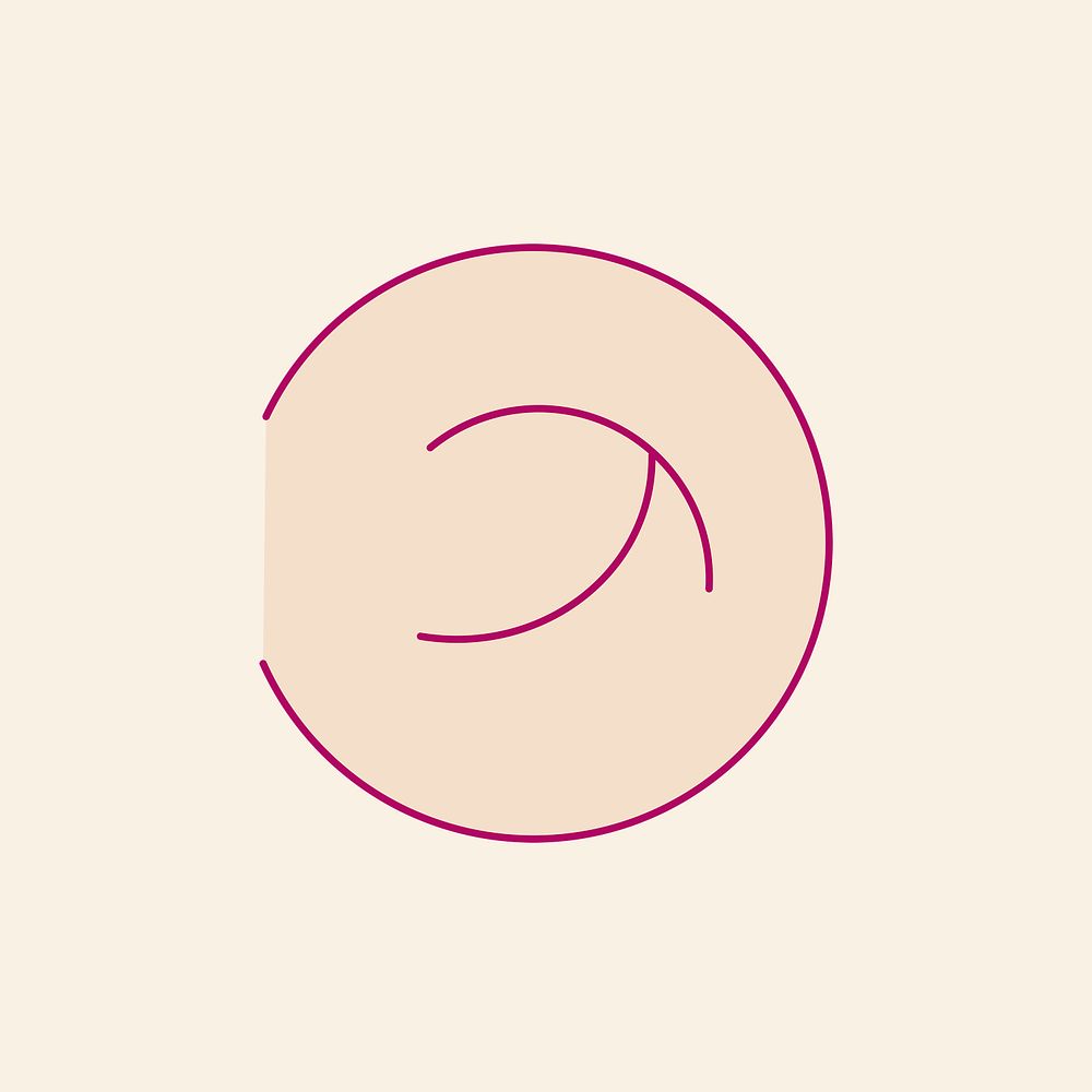 Round ear shape collage element | Free PSD Illustration - rawpixel