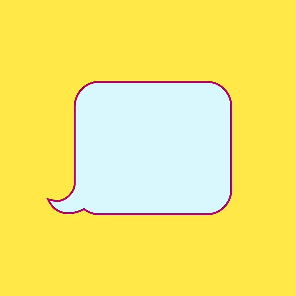 Blue speech bubble, cute shape | Free Vector - rawpixel