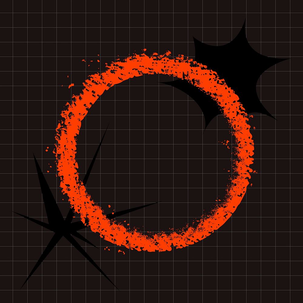 Red circle collage element, 90s | Premium PSD - rawpixel