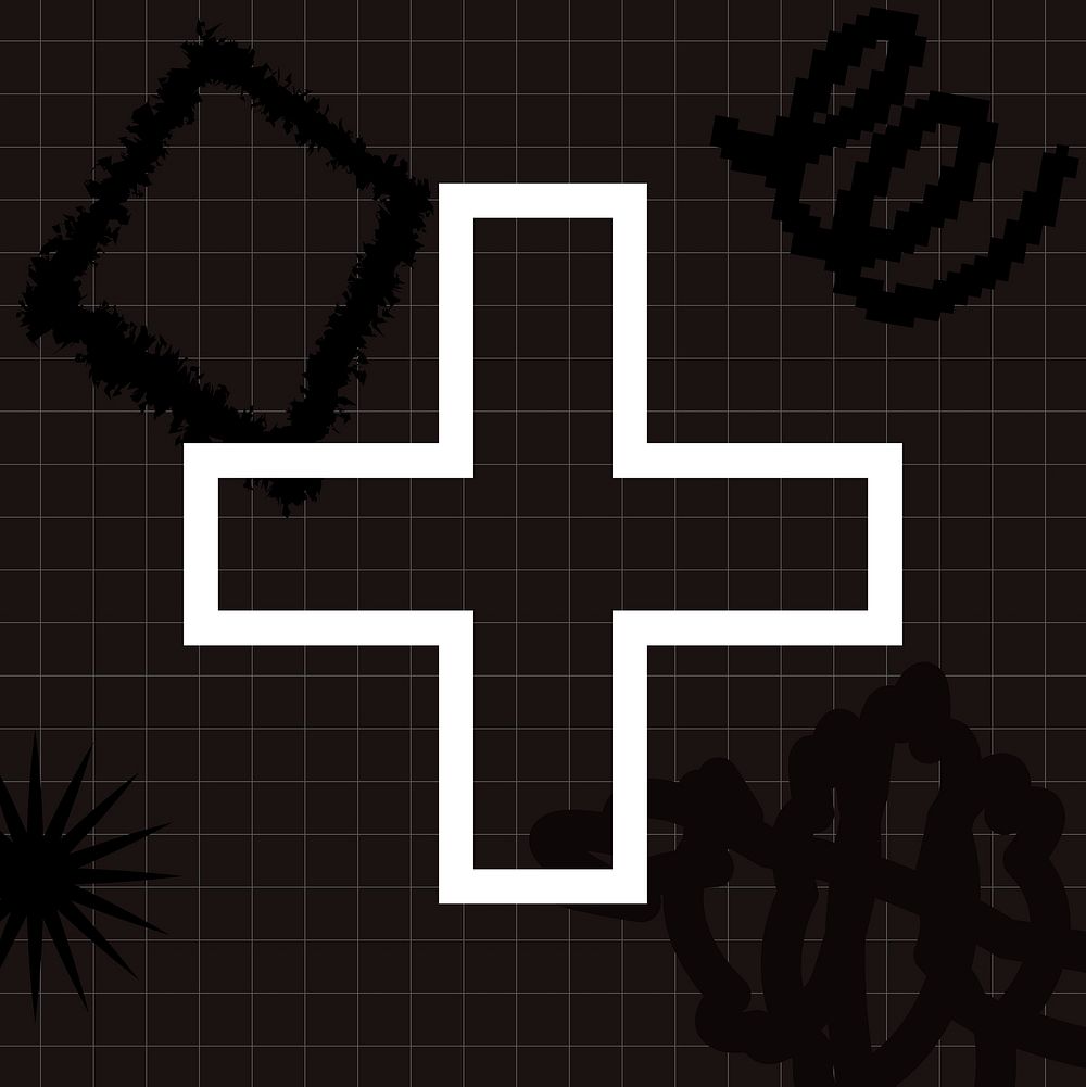 Plus sign collage element, white | Premium PSD - rawpixel