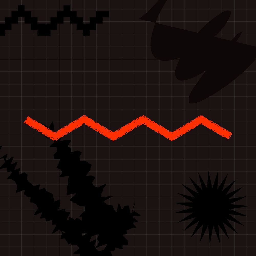 Zig-zag line collage element, red | Premium PSD - rawpixel