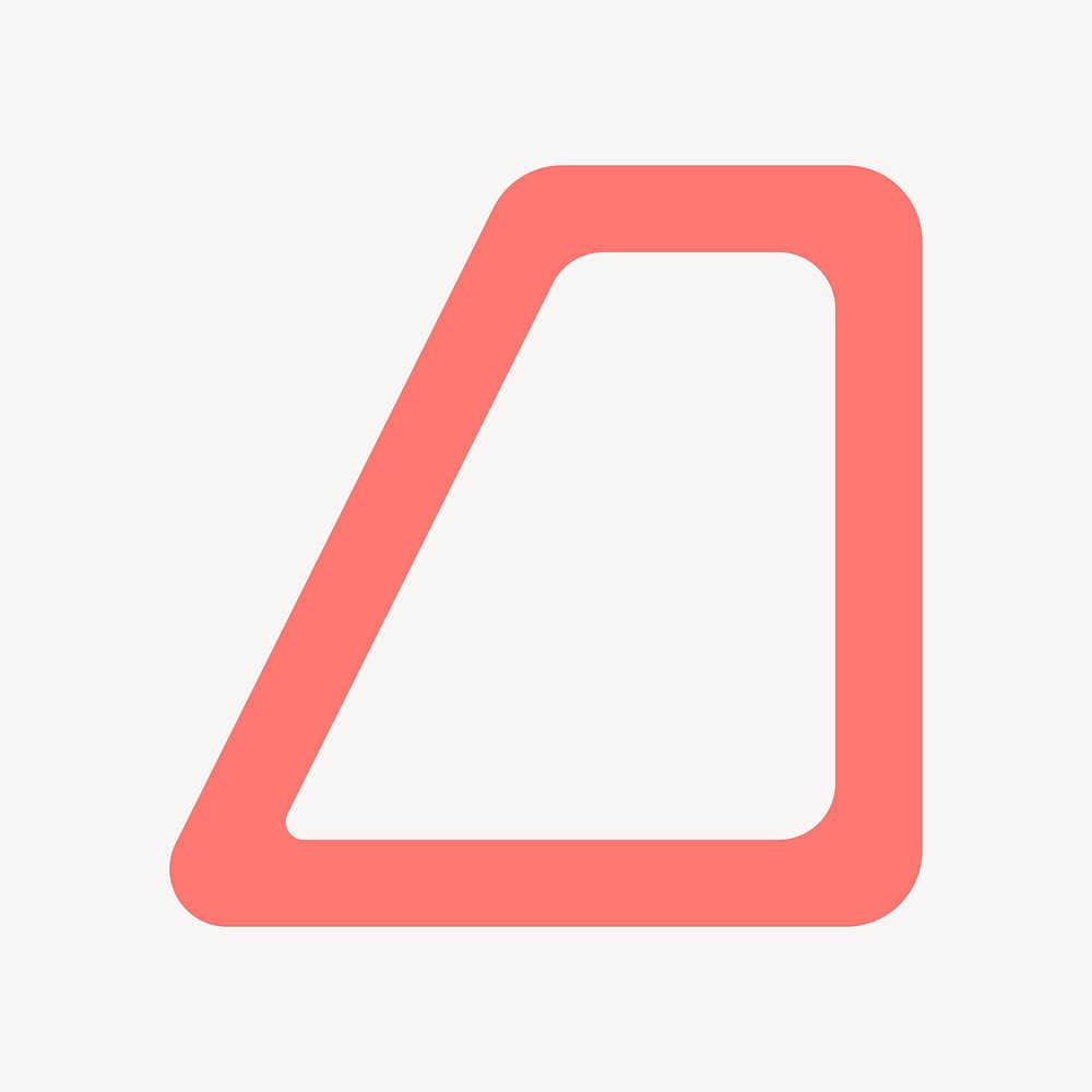 Abstract geometric shape, pink trapezium | Free Vector - rawpixel