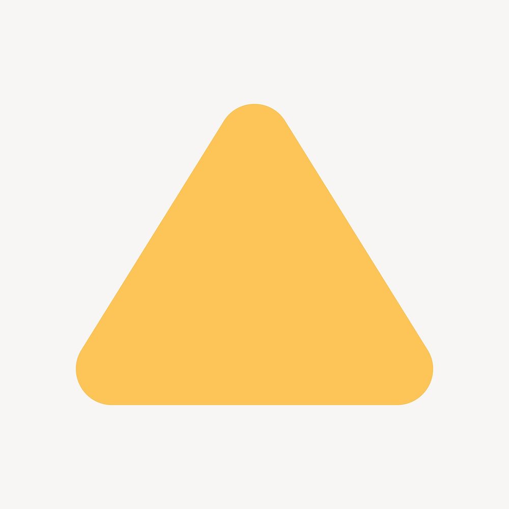 Yellow triangle sticker, flat geometric | Premium Vector - rawpixel