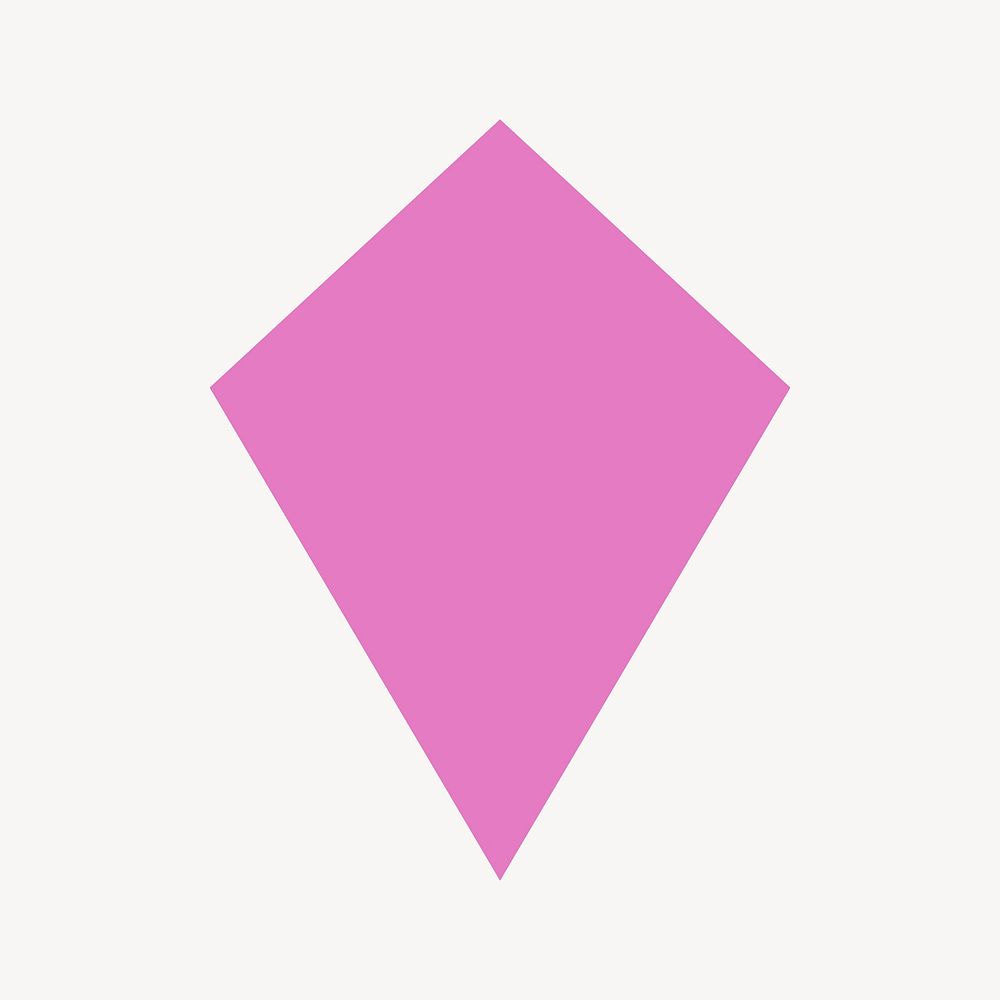 Kite shape clipart, pink geometric | Free Vector - rawpixel