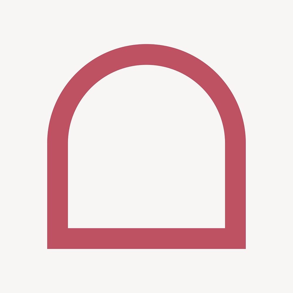 Arch frame clipart, pink geometric | Free Vector - rawpixel