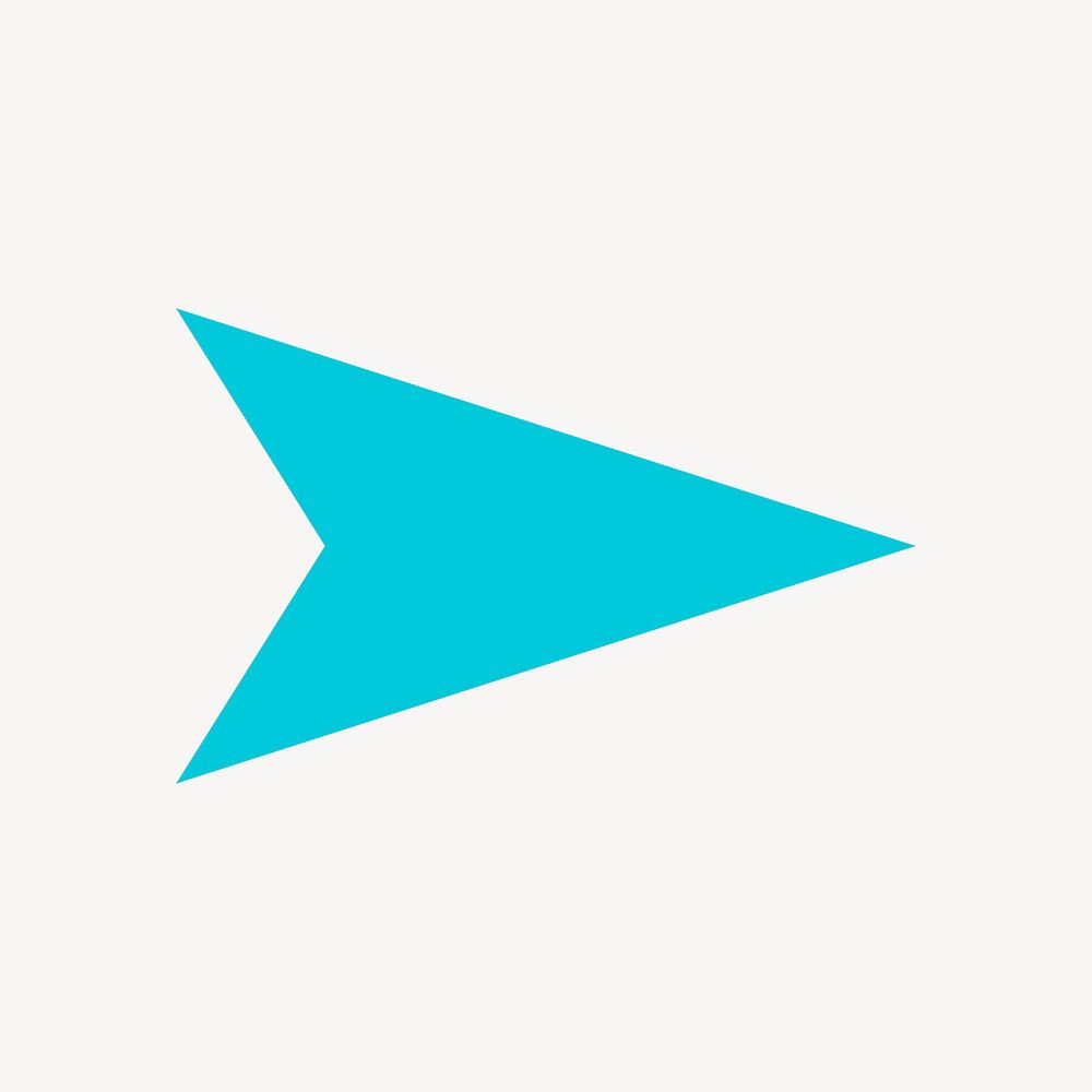 Blue arrow sticker, pointing right, | Free Vector - rawpixel