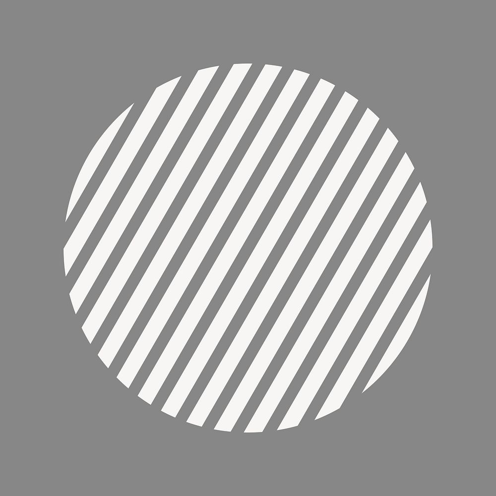Striped circle sticker, geometric shape | Premium Vector - rawpixel