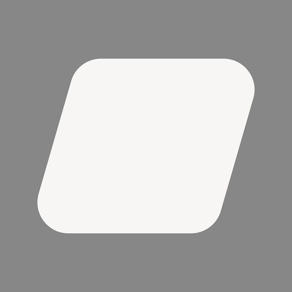 White parallelogram shape sticker, geometric | Premium Vector - rawpixel