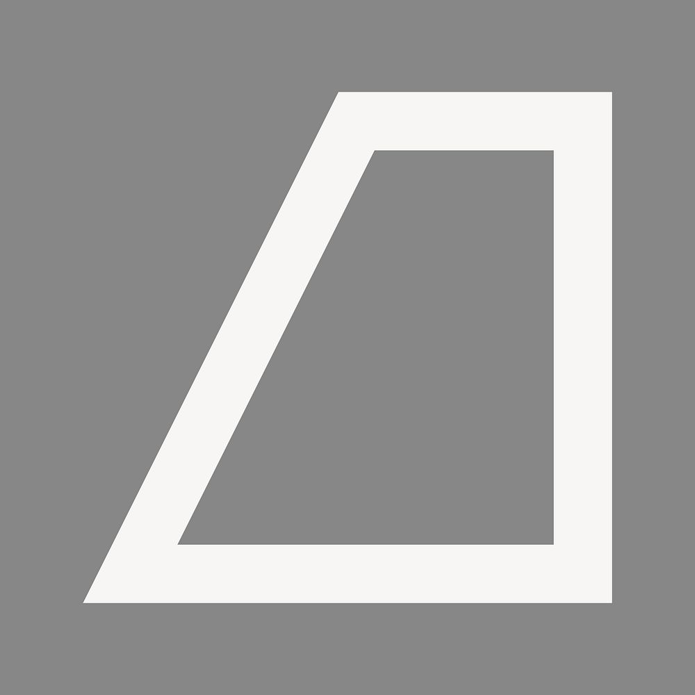 Abstract geometric shape, white trapezium | Free Vector - rawpixel