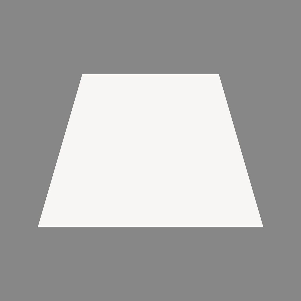 White trapeze sticker, geometric shape | Free Vector - rawpixel