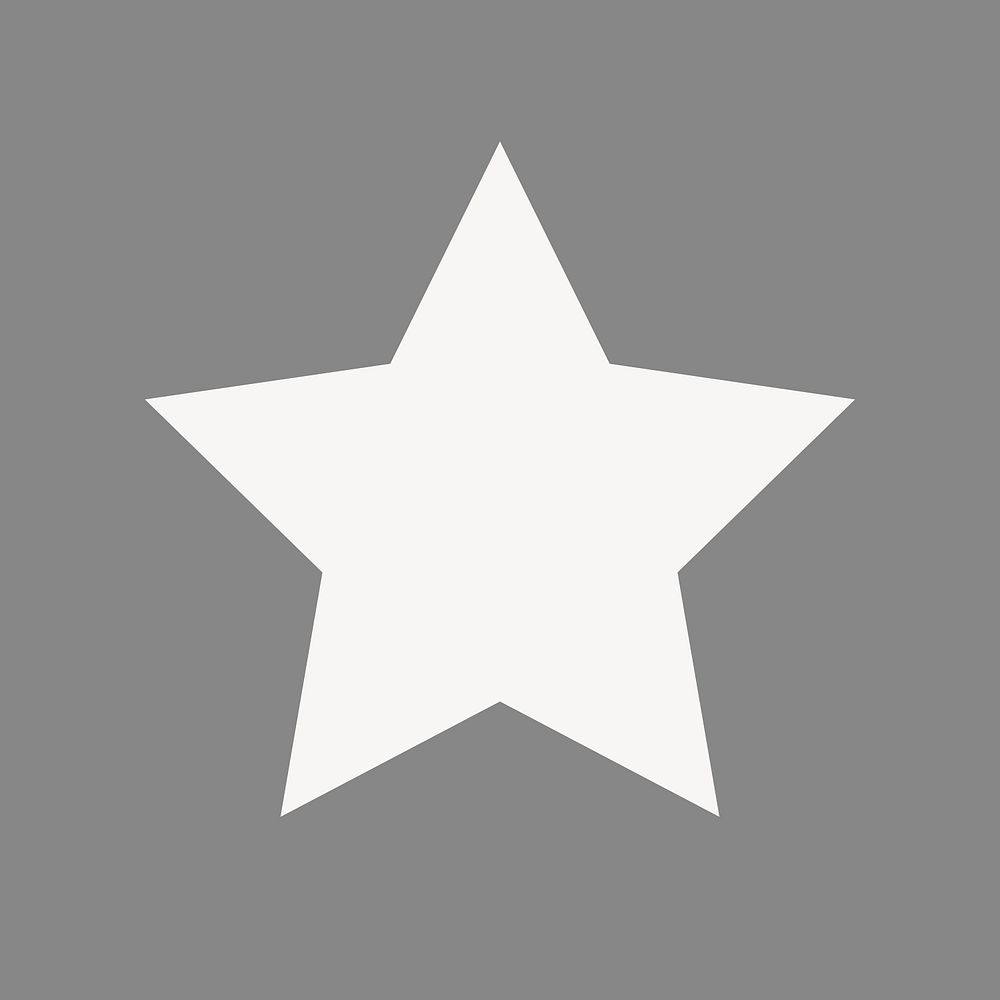 White star sticker, flat shape | Free Vector - rawpixel