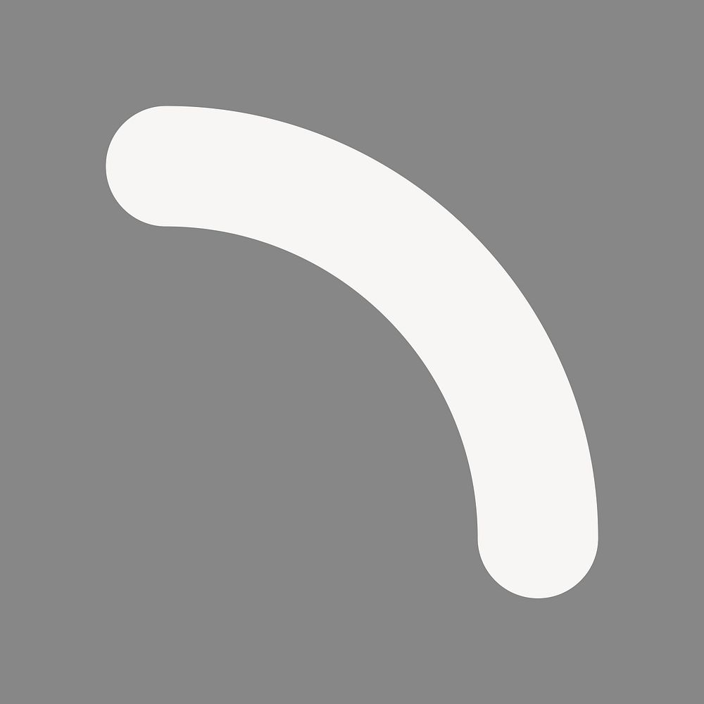 Curve line shape sticker, white | Free Vector - rawpixel