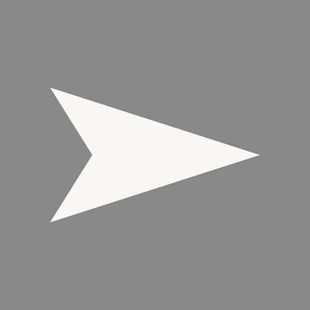 White arrow sticker, pointing right, | Free Vector - rawpixel