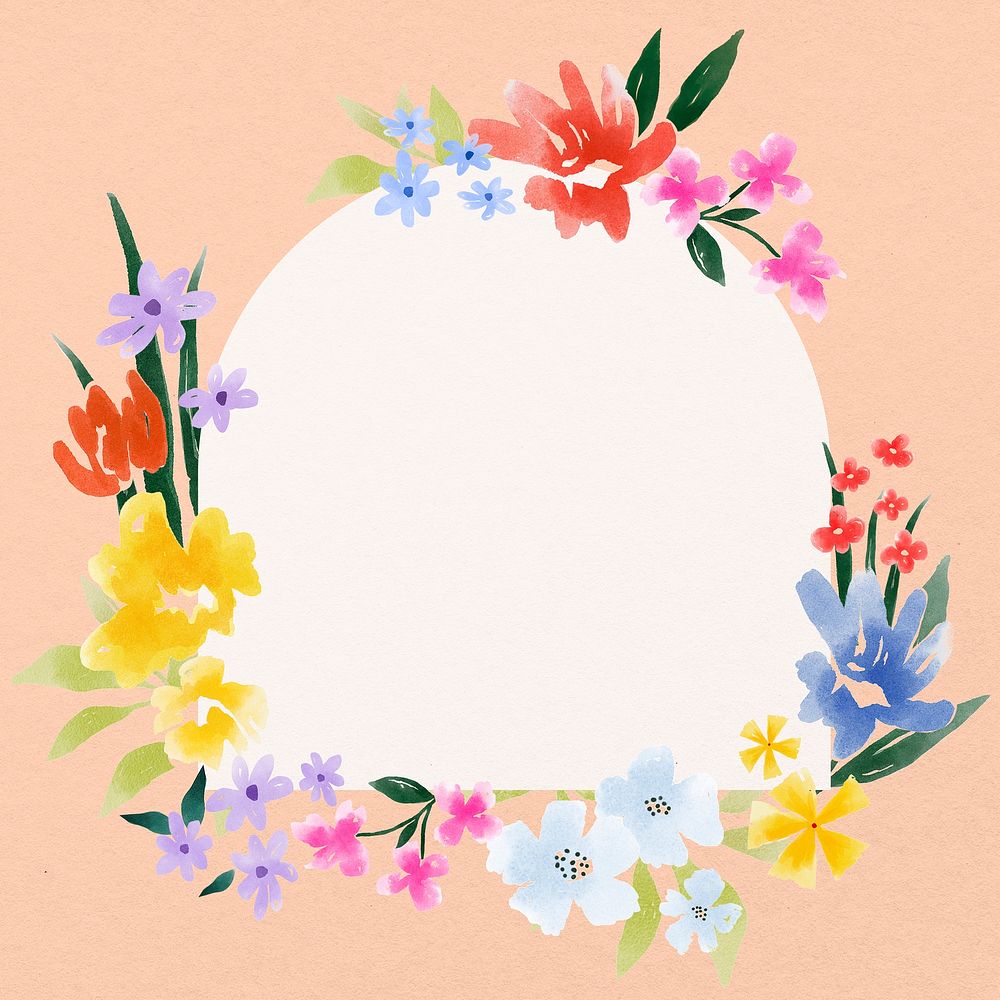 Aesthetic flower frame, watercolor copy | Free Photo - rawpixel
