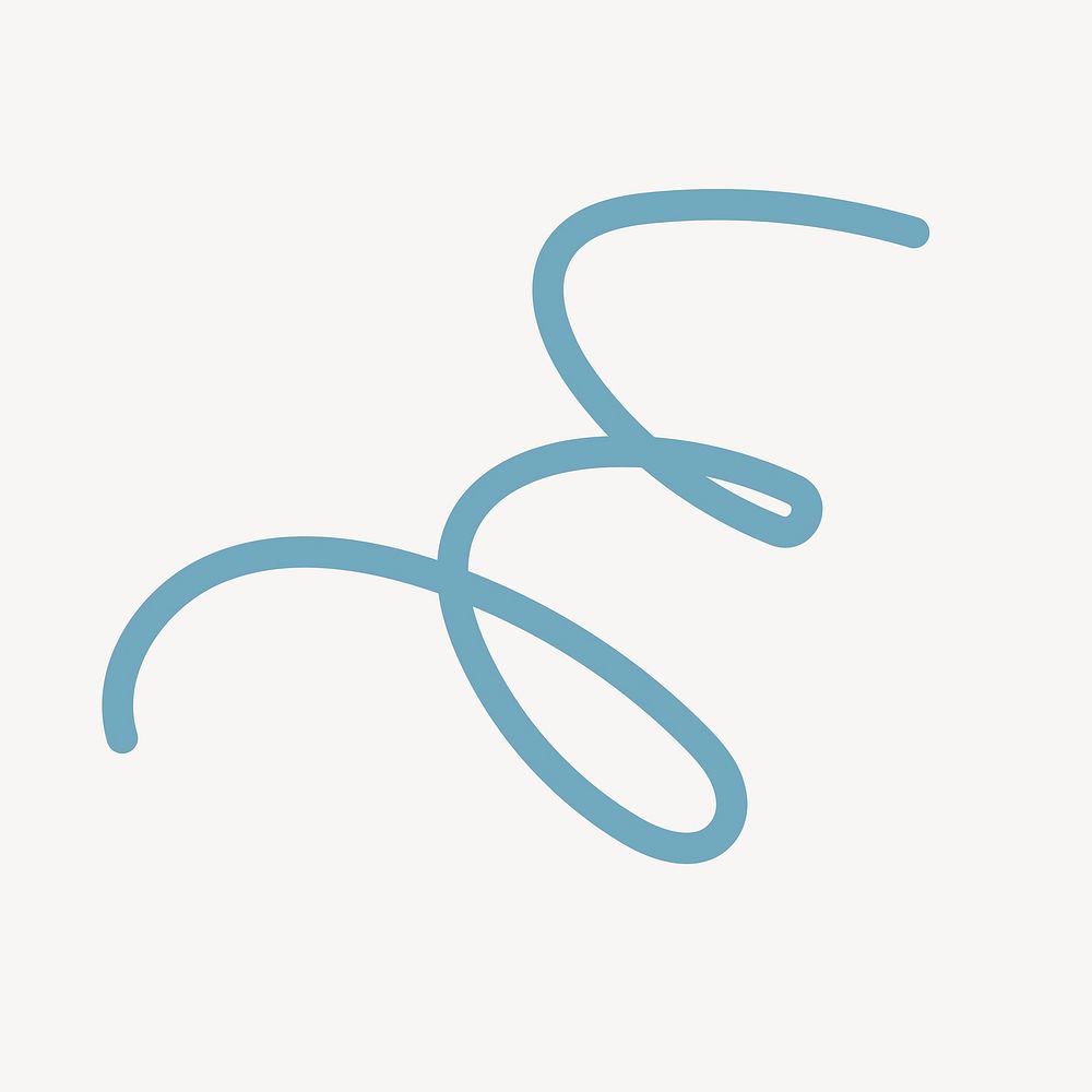 Blue doodle line clipart, cute | Premium Vector - rawpixel