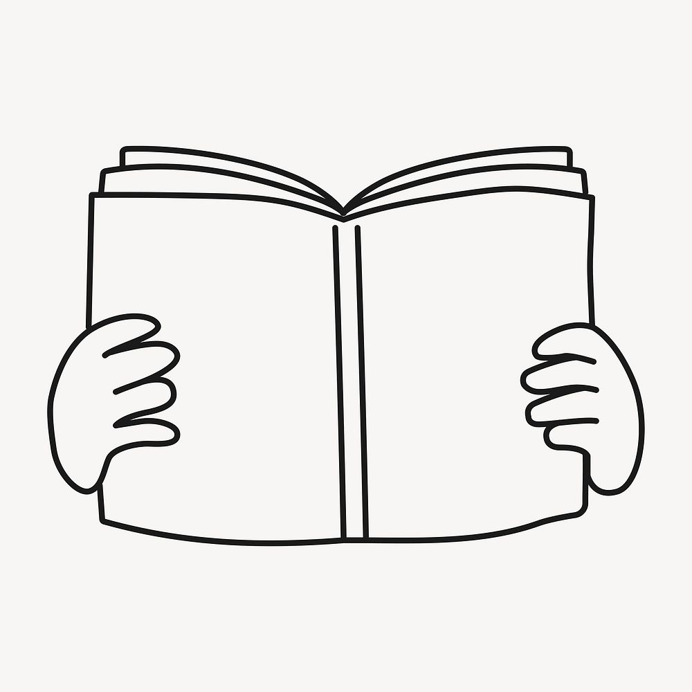 Hands holding book clipart, education | Premium Vector Illustration ...