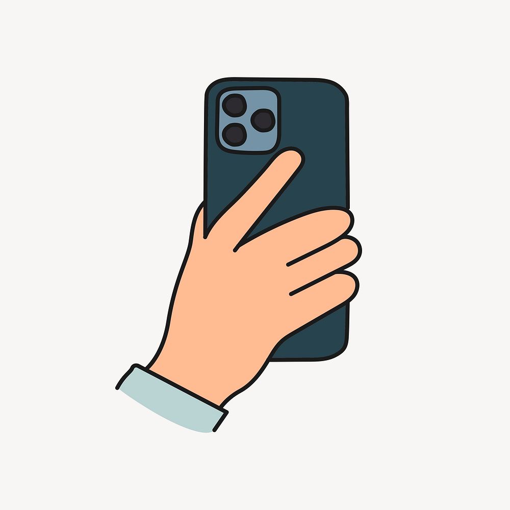 Hand holding phone sticker, digital | Premium PSD - rawpixel