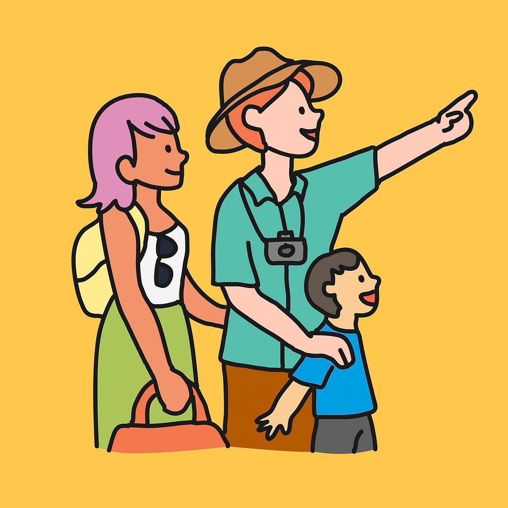 Family day cartoon illustration, cartoon | Free Photo Illustration ...