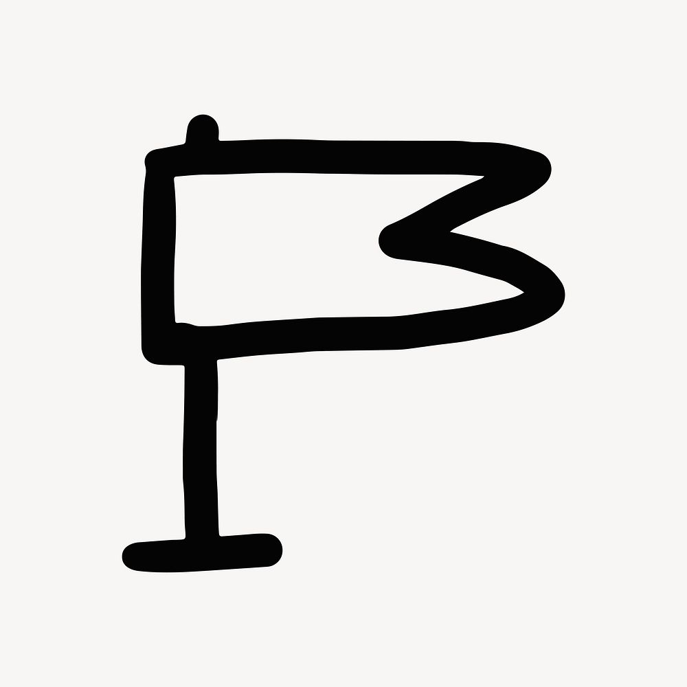 Doodle flag, collage element vector | Premium Vector - rawpixel