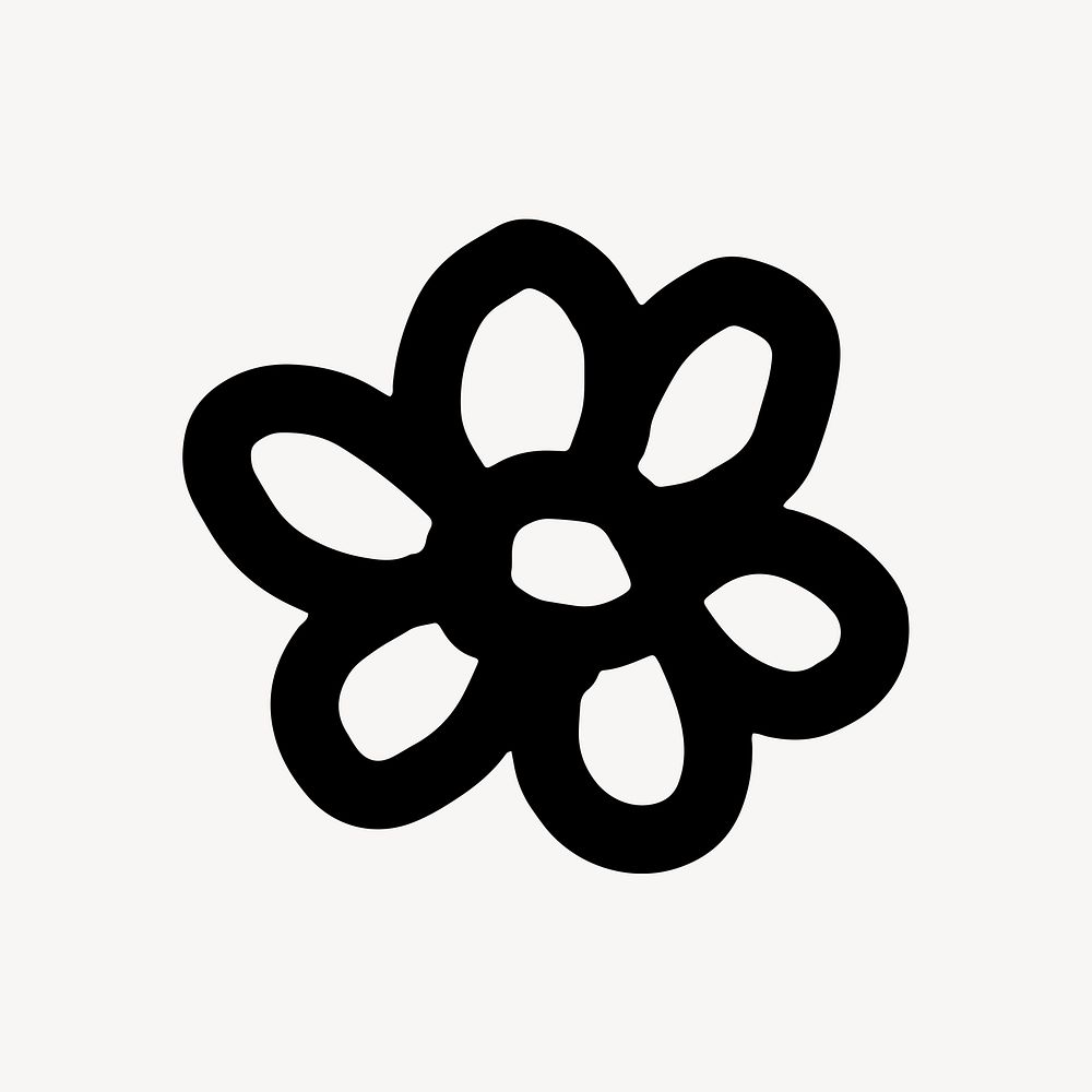 Doodle flower, nature collage element | Premium PSD - rawpixel