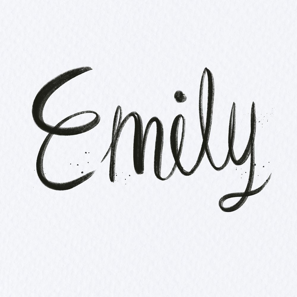 Hand drawn Emily font psd | Premium PSD - rawpixel