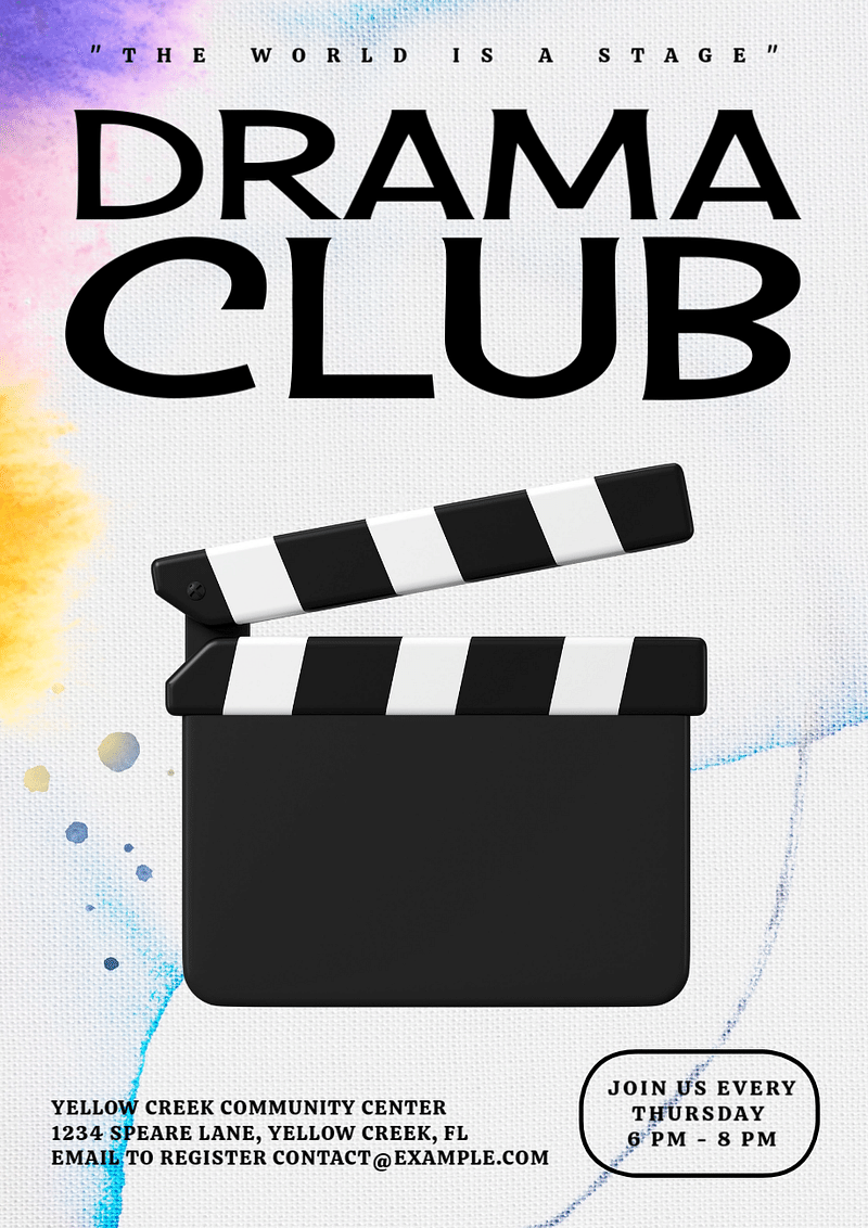 Drama Club Poster