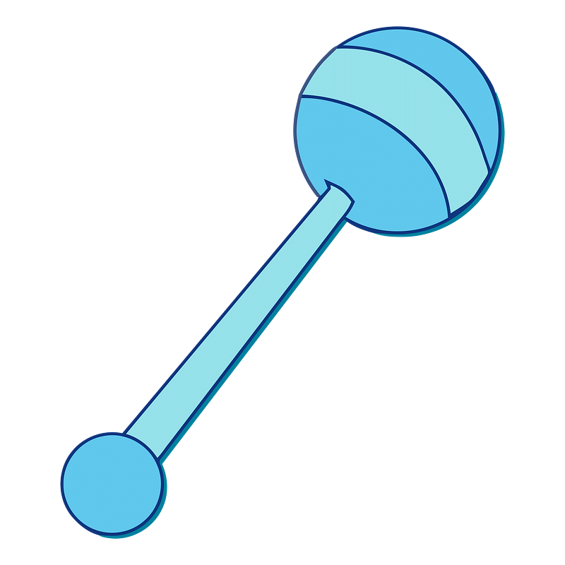 Blue Rattle Clipart