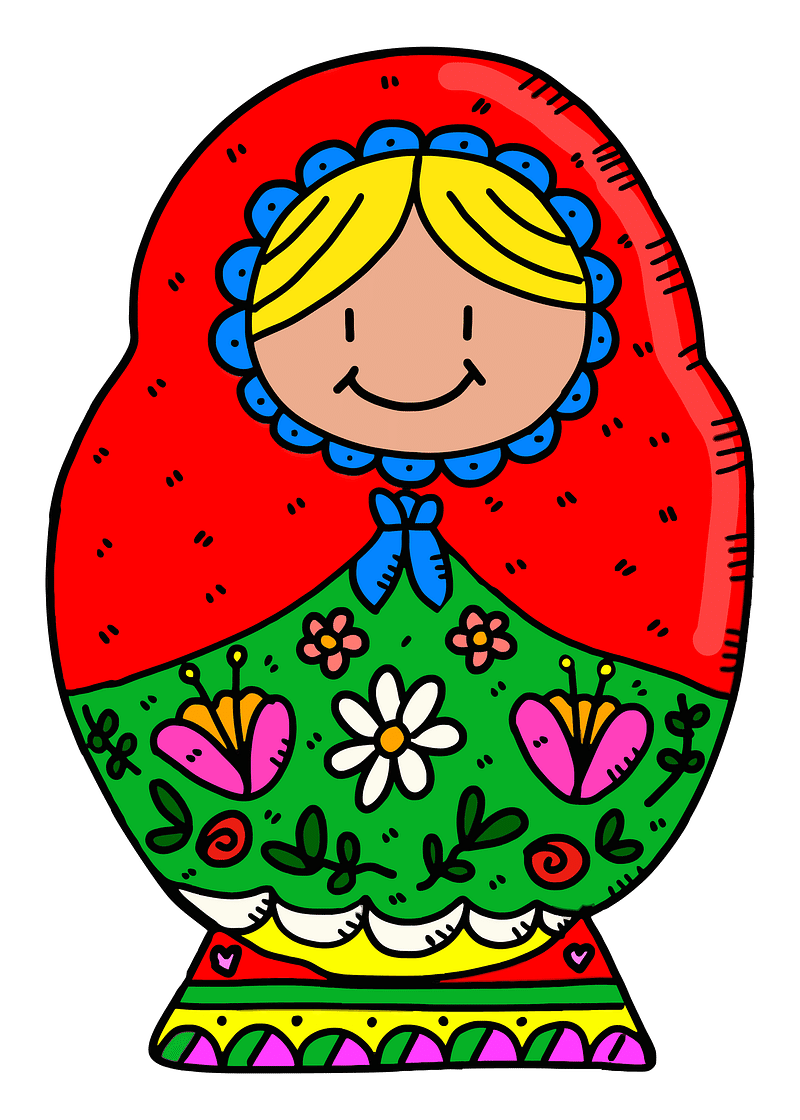 Matryoshka Nesting Dolls Clip Art