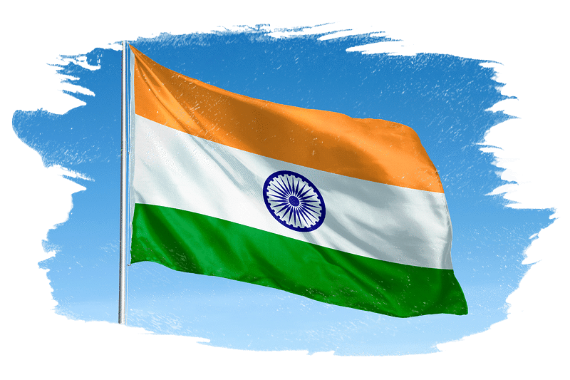 Indian National Flag Flying Animation