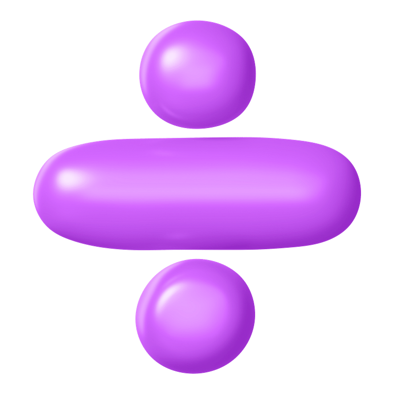 Purple Division Sign