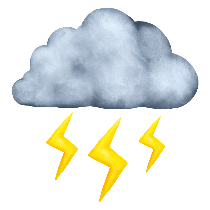 Cartoon Thunderstorm Clouds