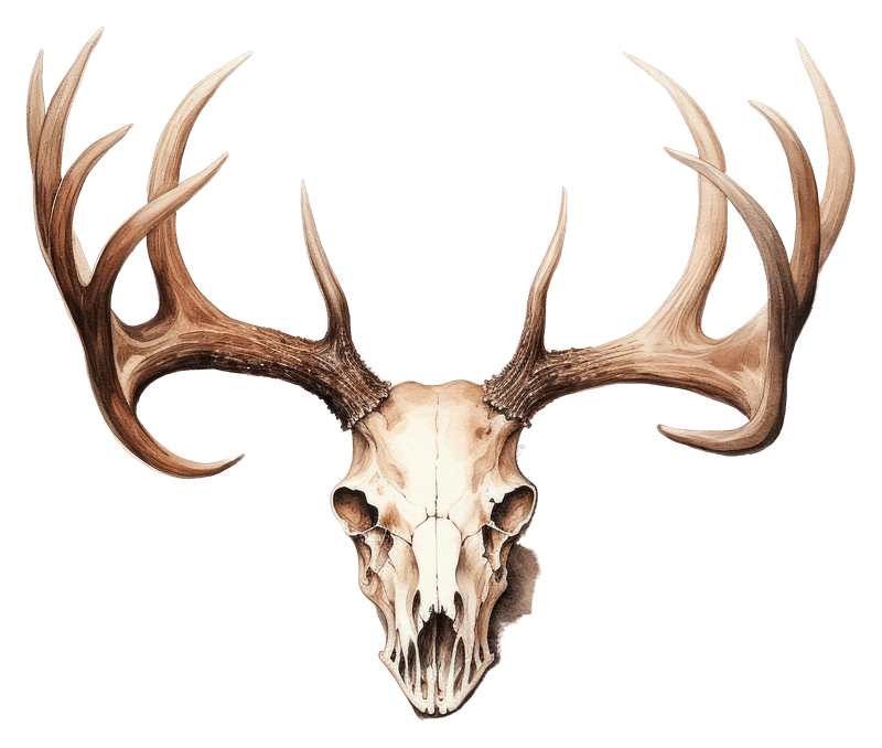 Deer Skull Front View