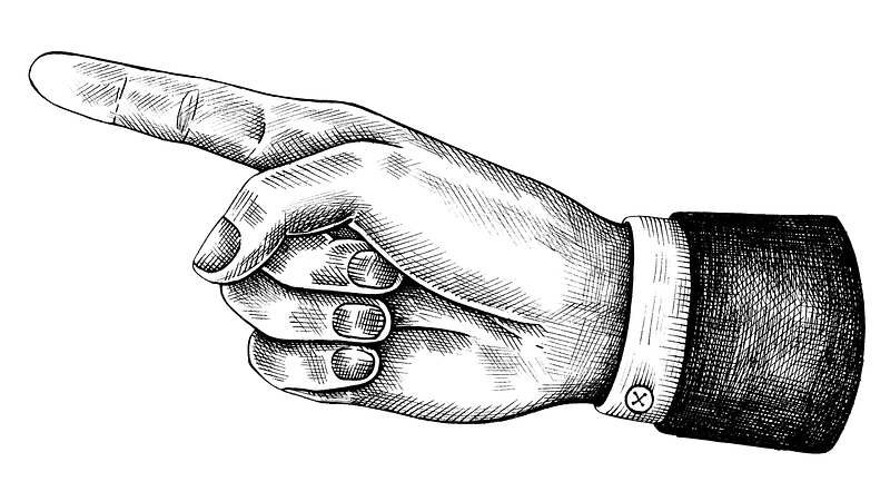 Finger Pointing At You Drawing
