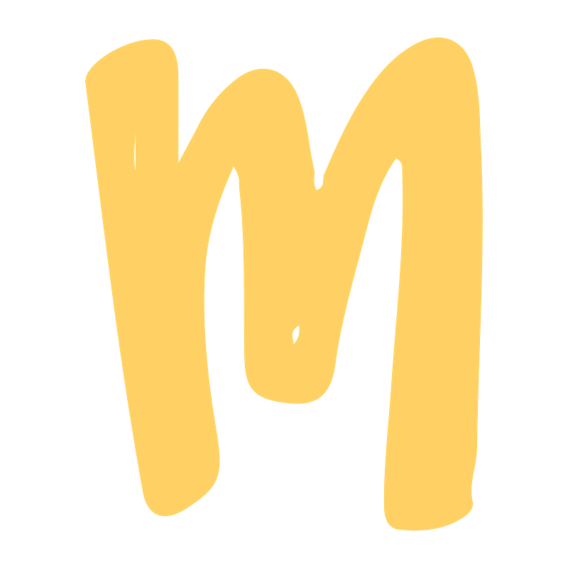 Yellow Letter M