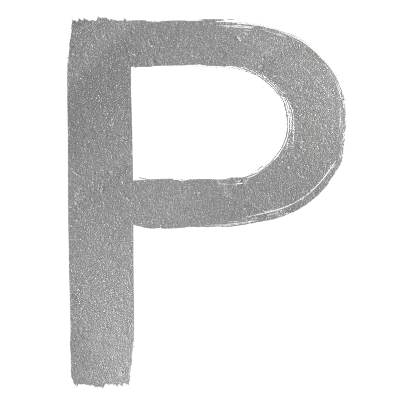 P Letter In Silver