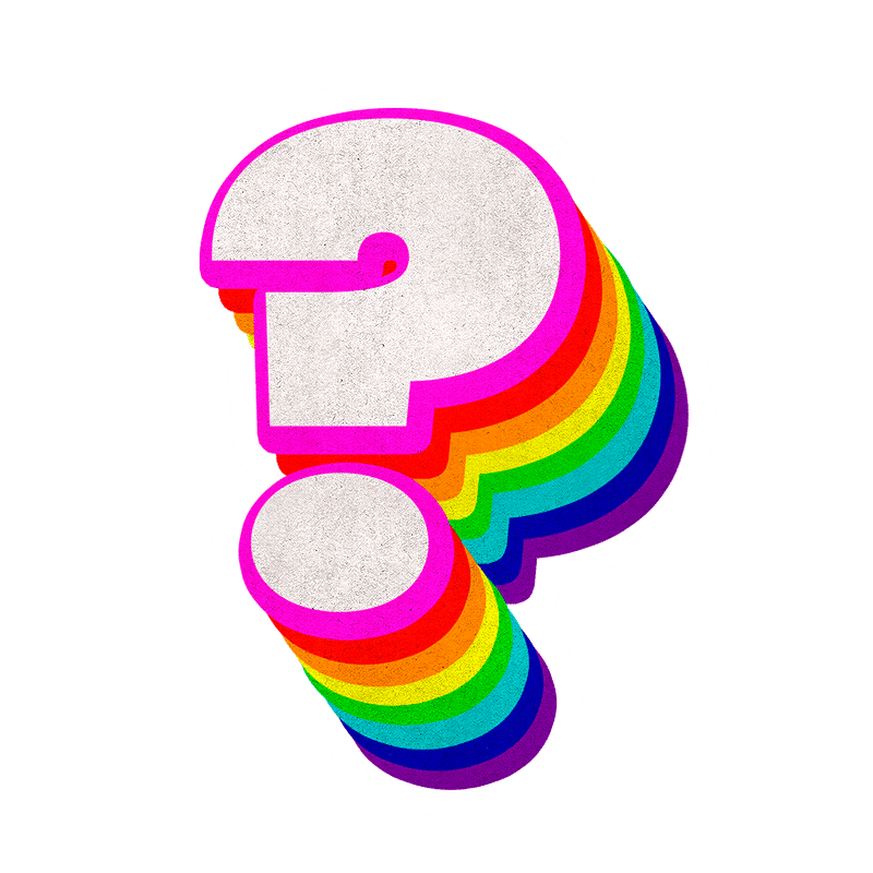 Rainbow Question Marks