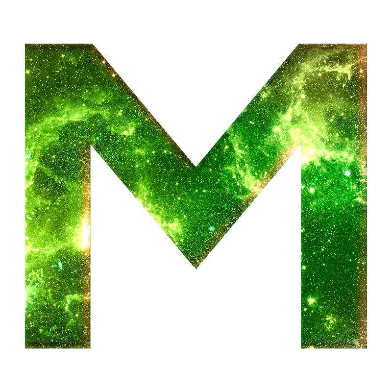 The Letter M In Green