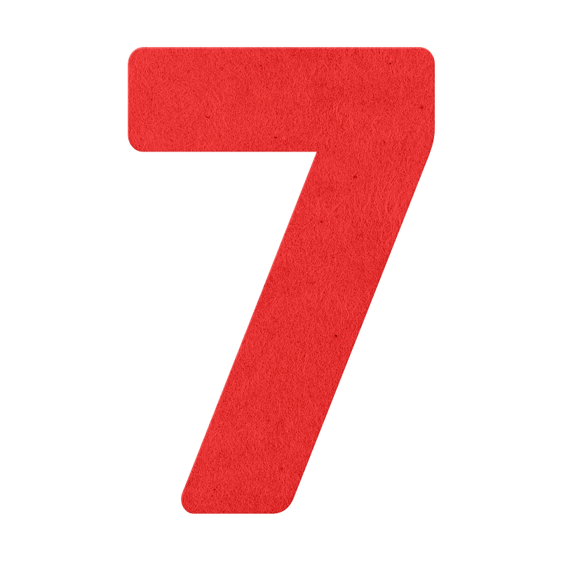 Number 7 Red