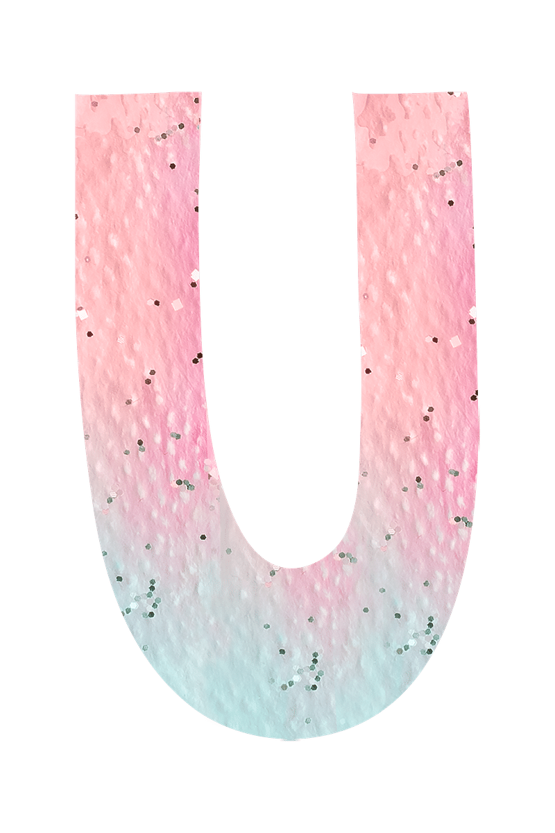 The Letter U In Glitter