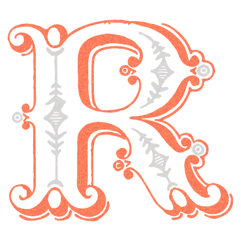 Fancy Calligraphy Letter R