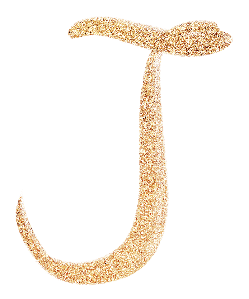 Glitter Alphabet Letter J