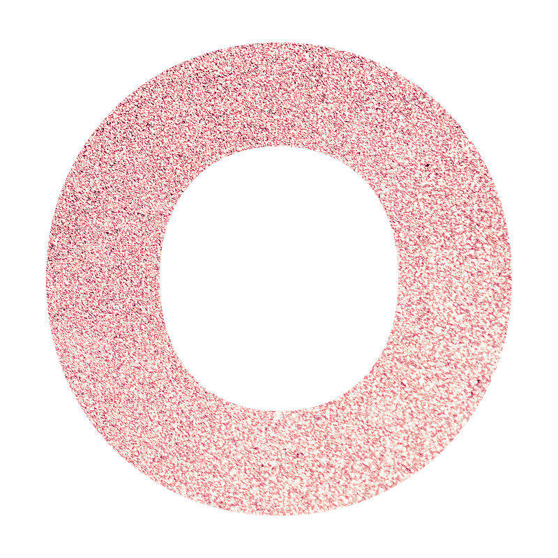 The Letter I In Pink Glitter